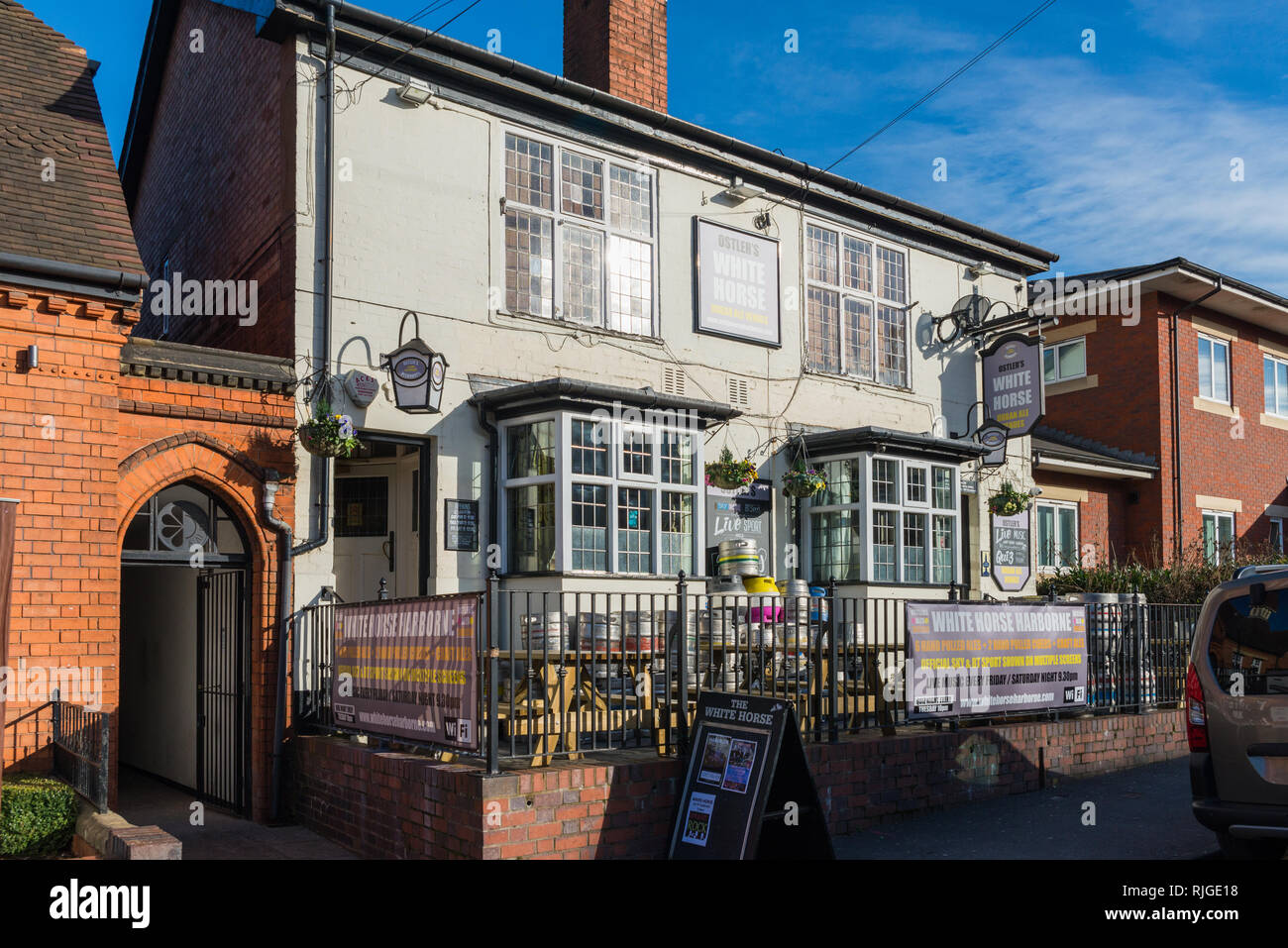 The White Horse pub in Harborne, Birmingham Stock Photo - Alamy