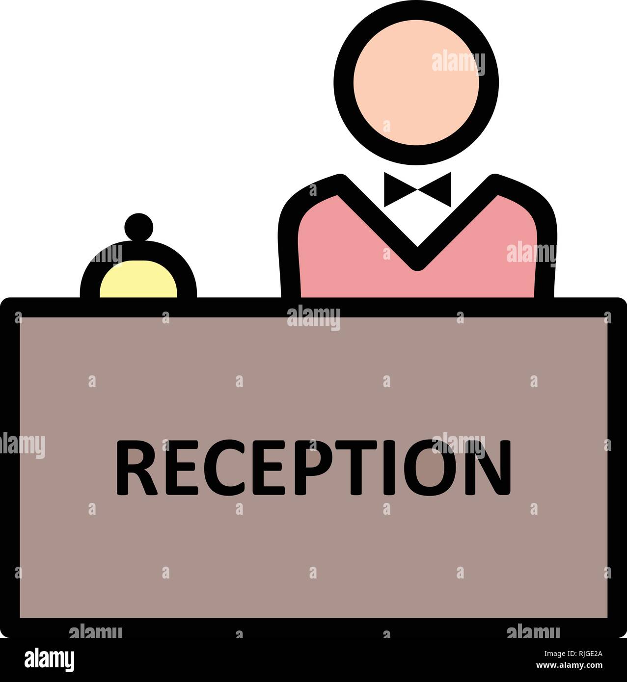 Reception Vector Icon Sign Icon Vector Illustration For Personal And ...