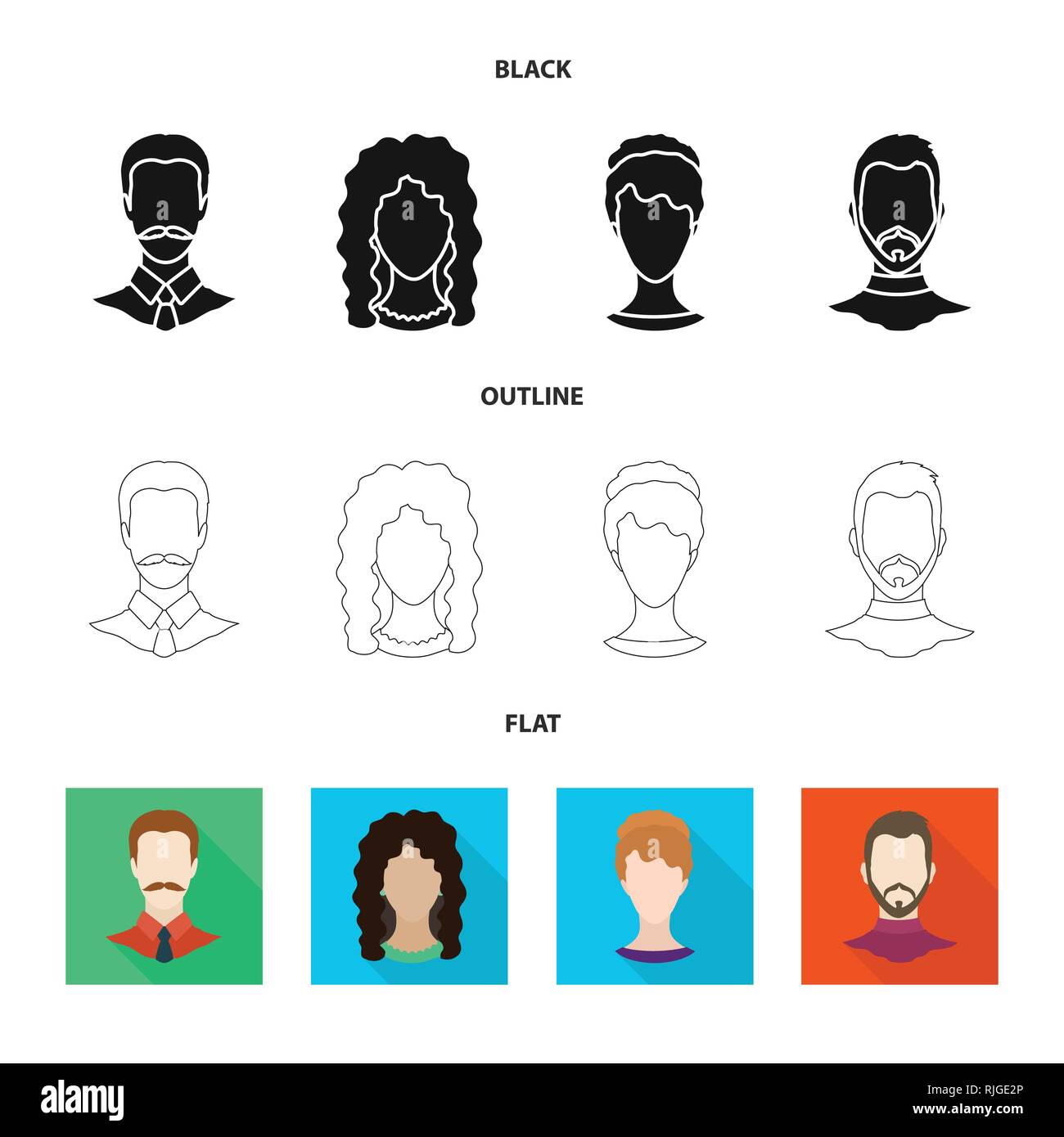 Vector design of professional and photo icon. Collection of ...