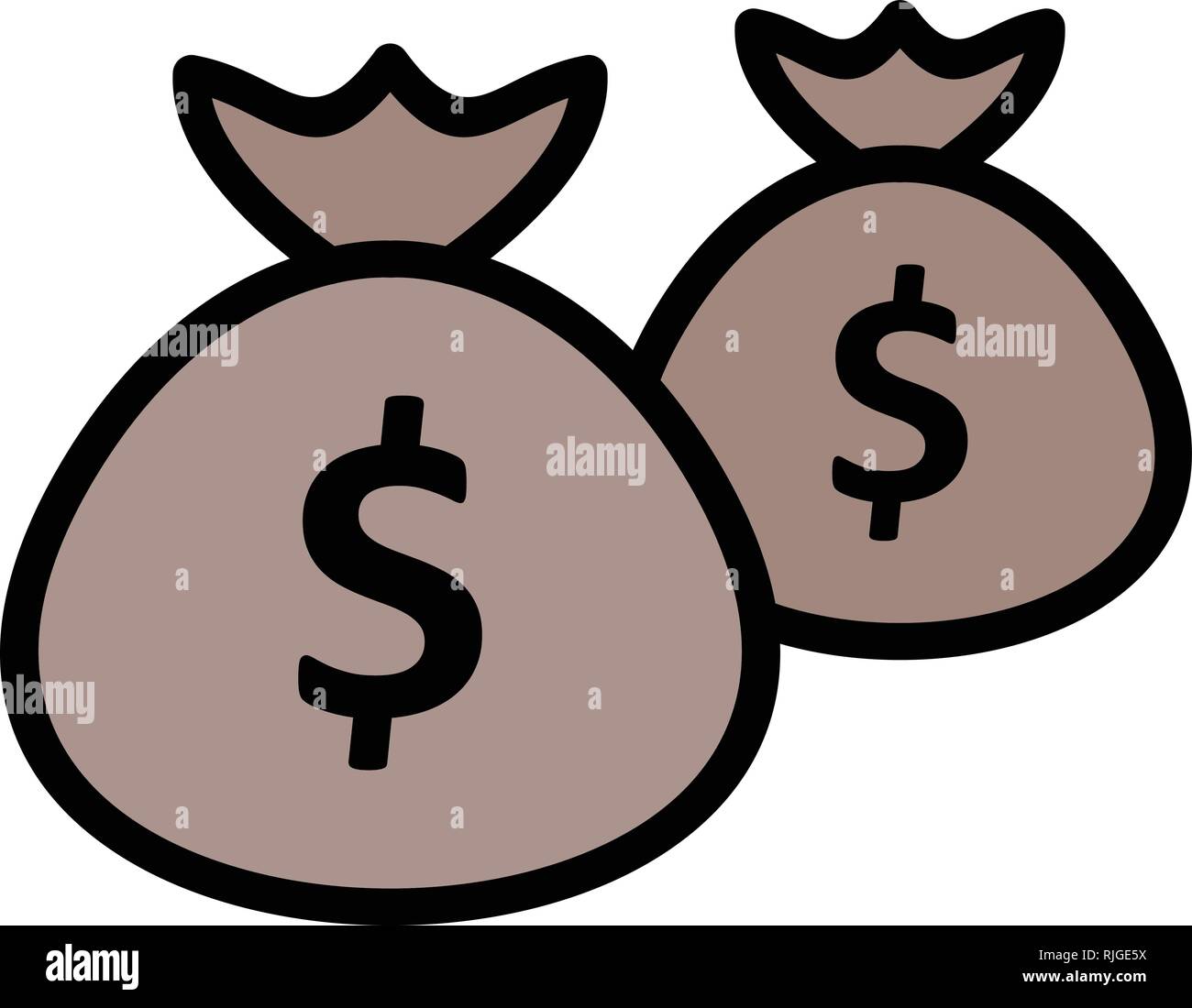 Money bags Vector Icon Sign Icon Vector Illustration For Personal And ...