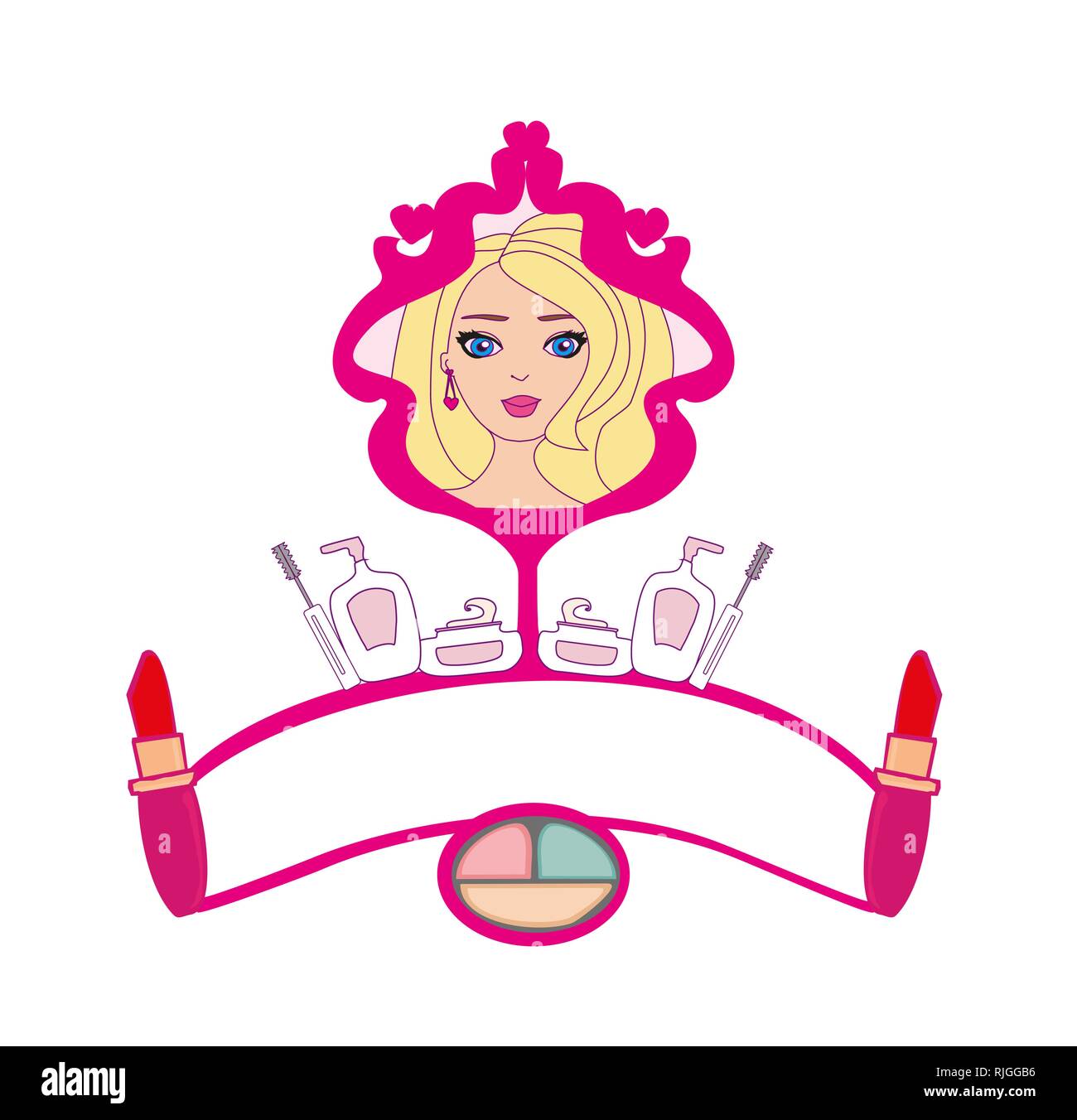 Make-up girl - abstract card Stock Vector Image & Art - Alamy