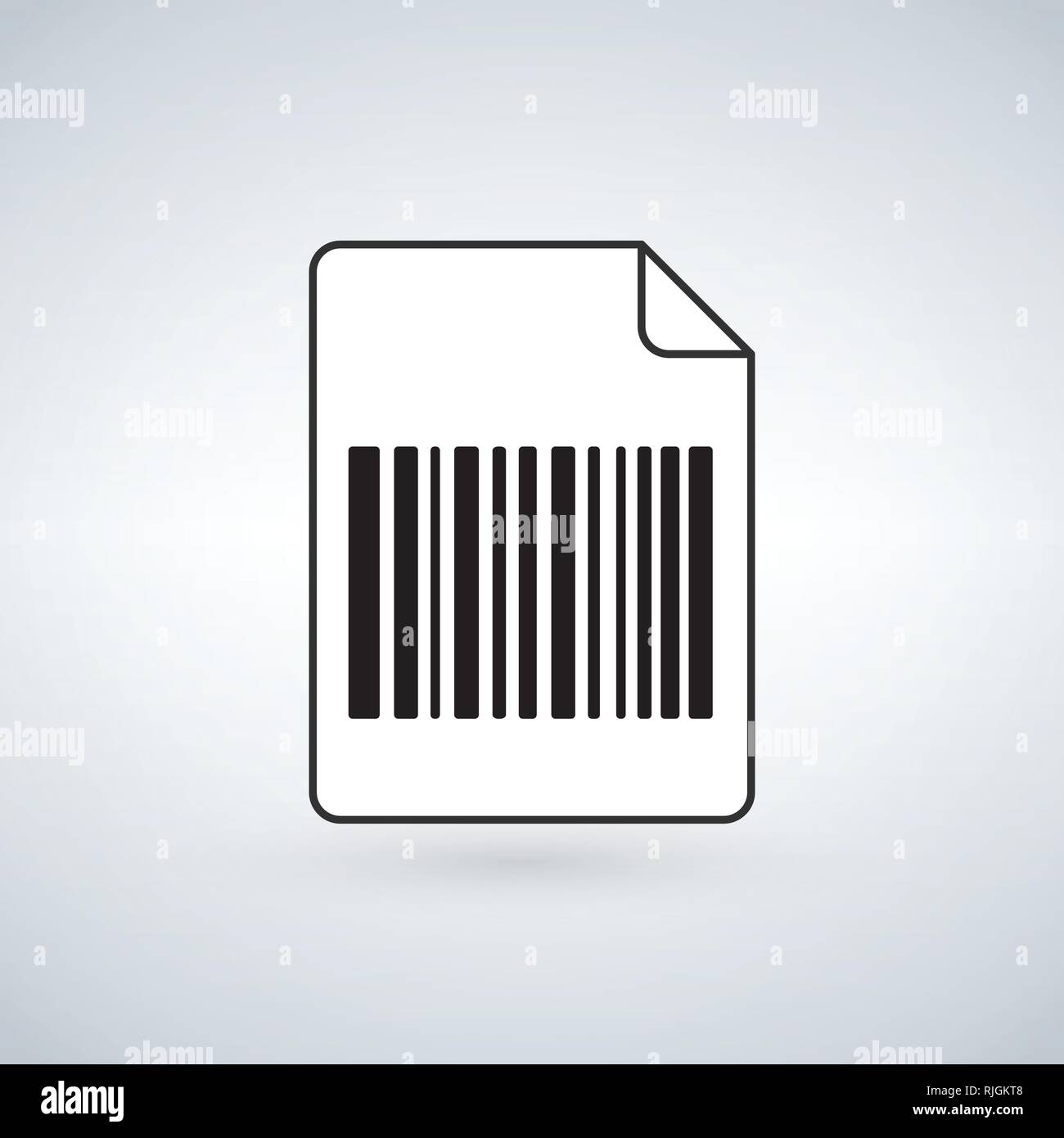 Paper Barcode Icon, vector illlustration isolated on white background ...