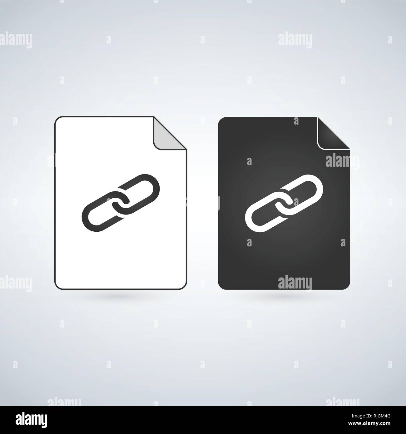 Link Document file vector icon. flat sign for mobile concept and web ...