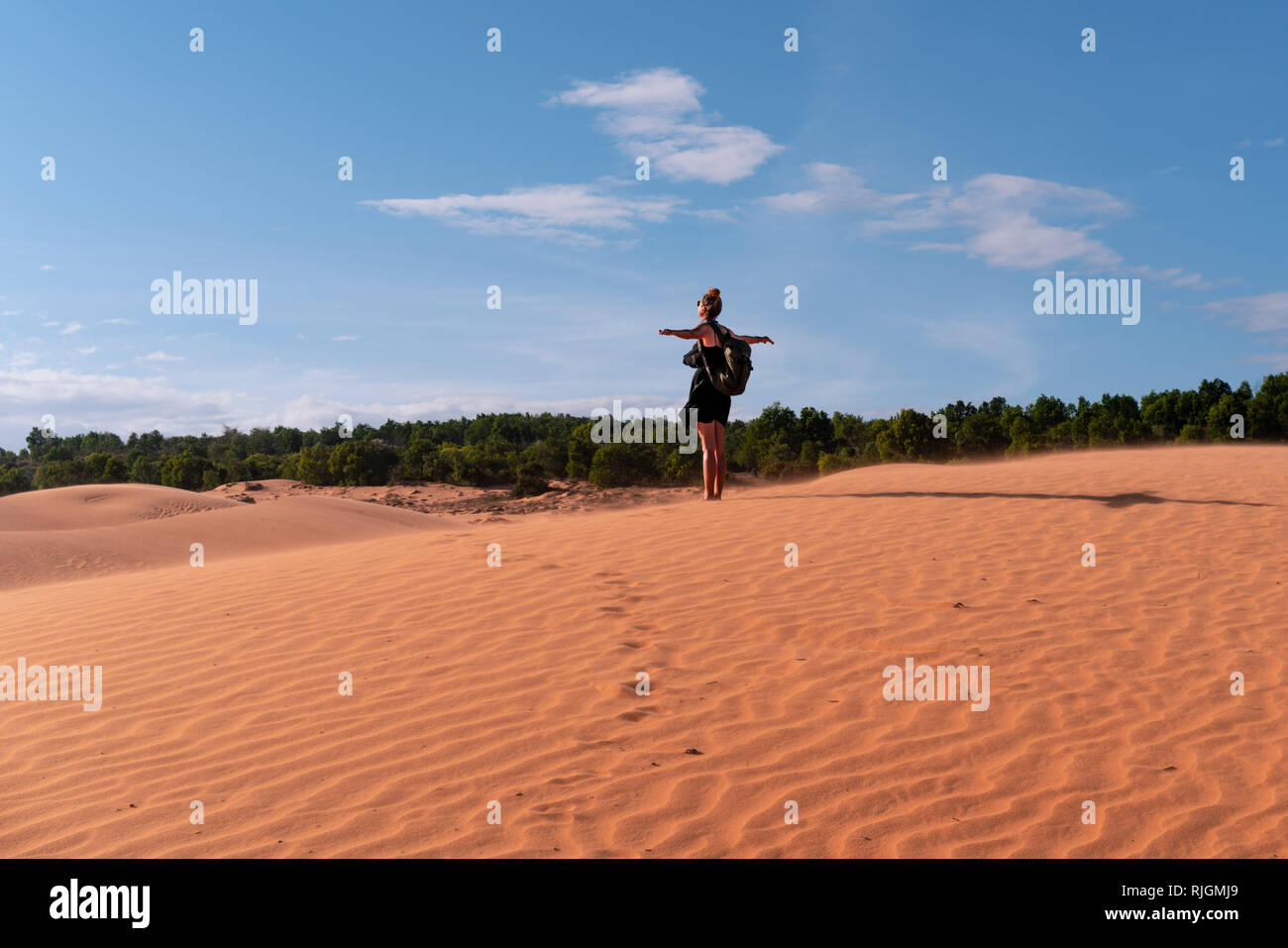 The red sand dunes in Mui ne, Vietnam is popular travel destination ...