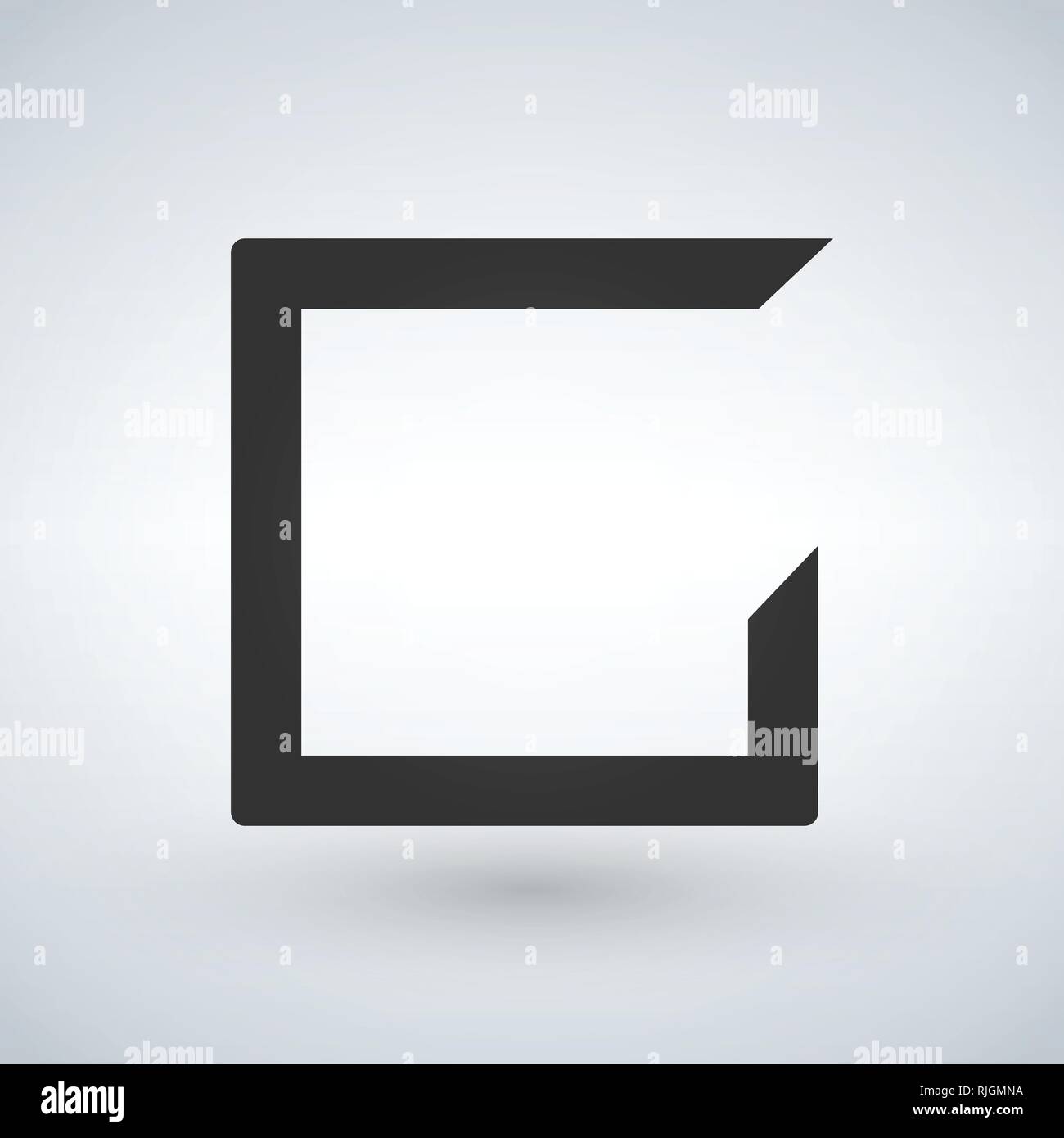 Vector Blank box or Frame Template, vector illustration isolated on ...