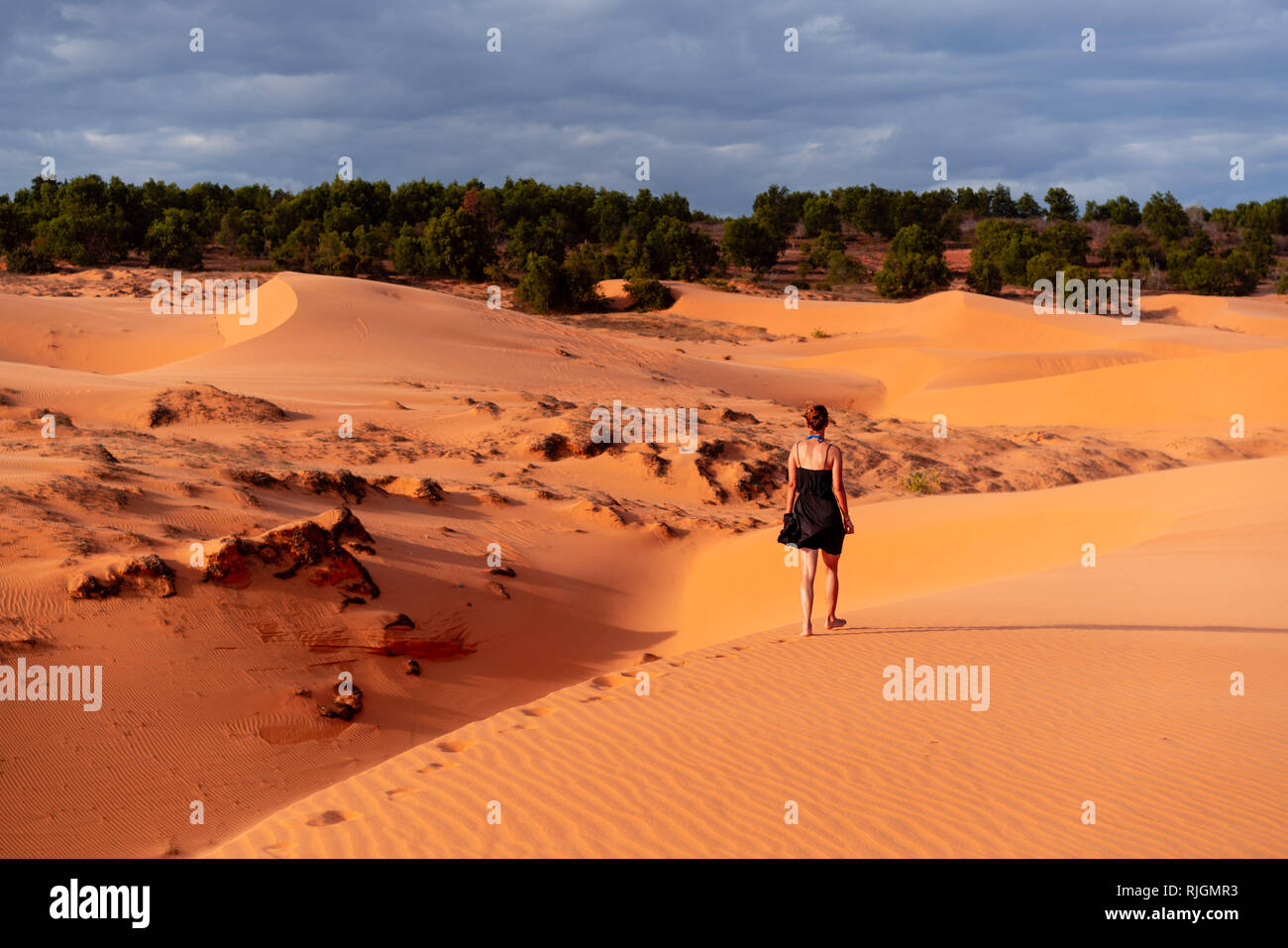 The red sand dunes in Mui ne, Vietnam is popular travel destination ...