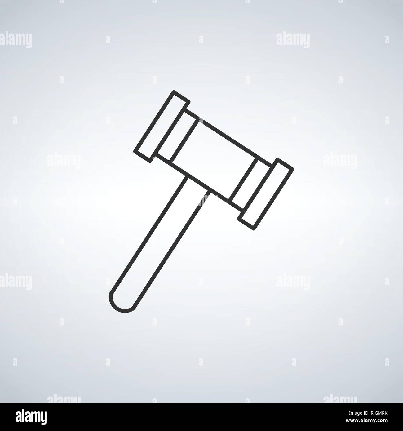 Judge or auction hummer. Flat style icon. Vector illustration Stock ...