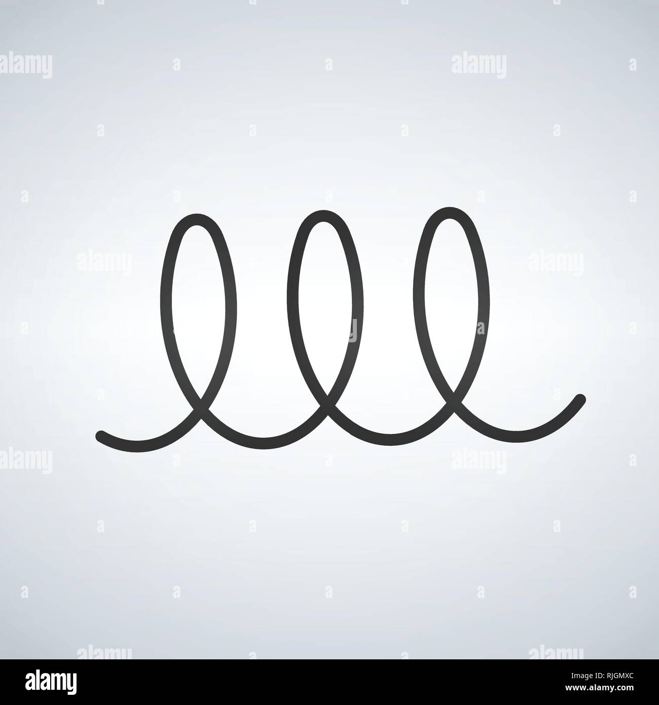 Spiral vector icon, swirl line outline simple style isolated Stock ...