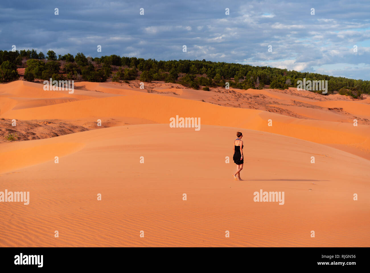 The red sand dunes in Mui ne, Vietnam is popular travel destination ...