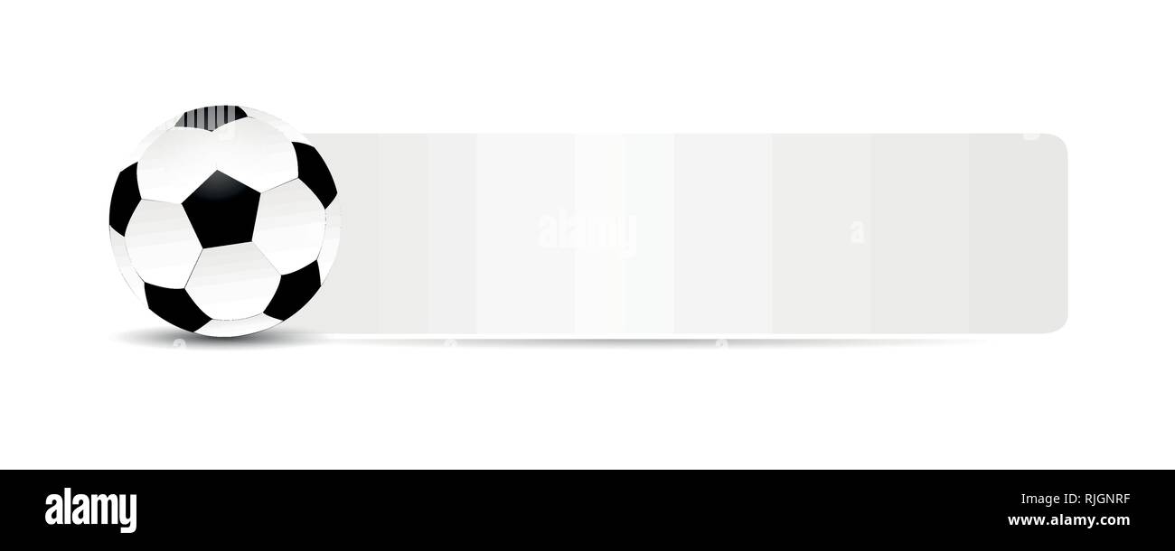 football with a white banner for your message vector illustration EPS10 ...