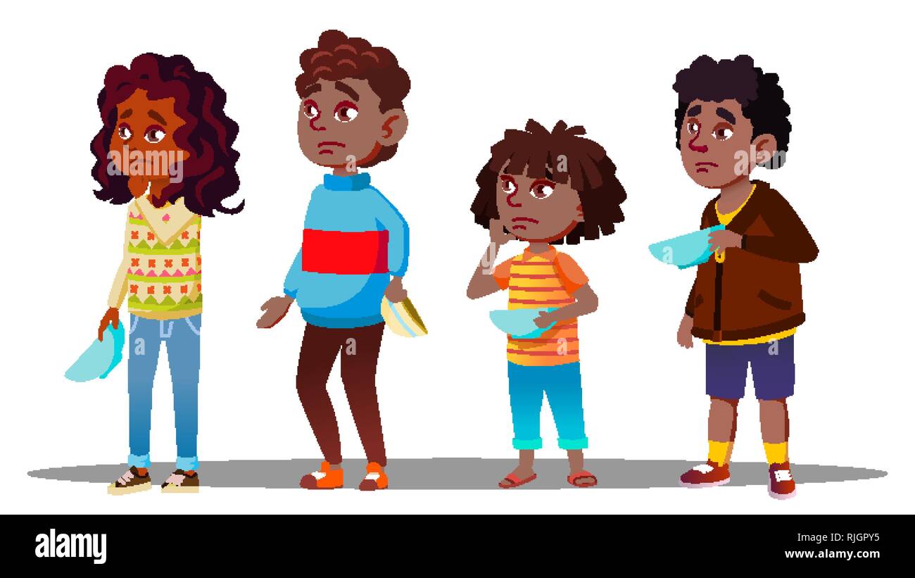 Children Waiting In Line Clipart