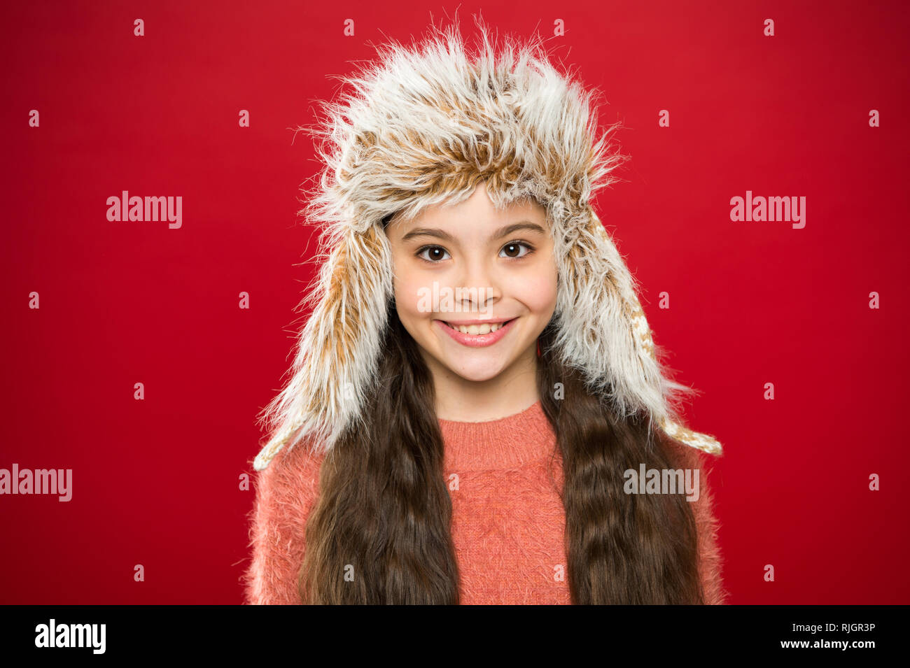 Soft furry accessory. Tips for caring for fur garments. Child long hair ...