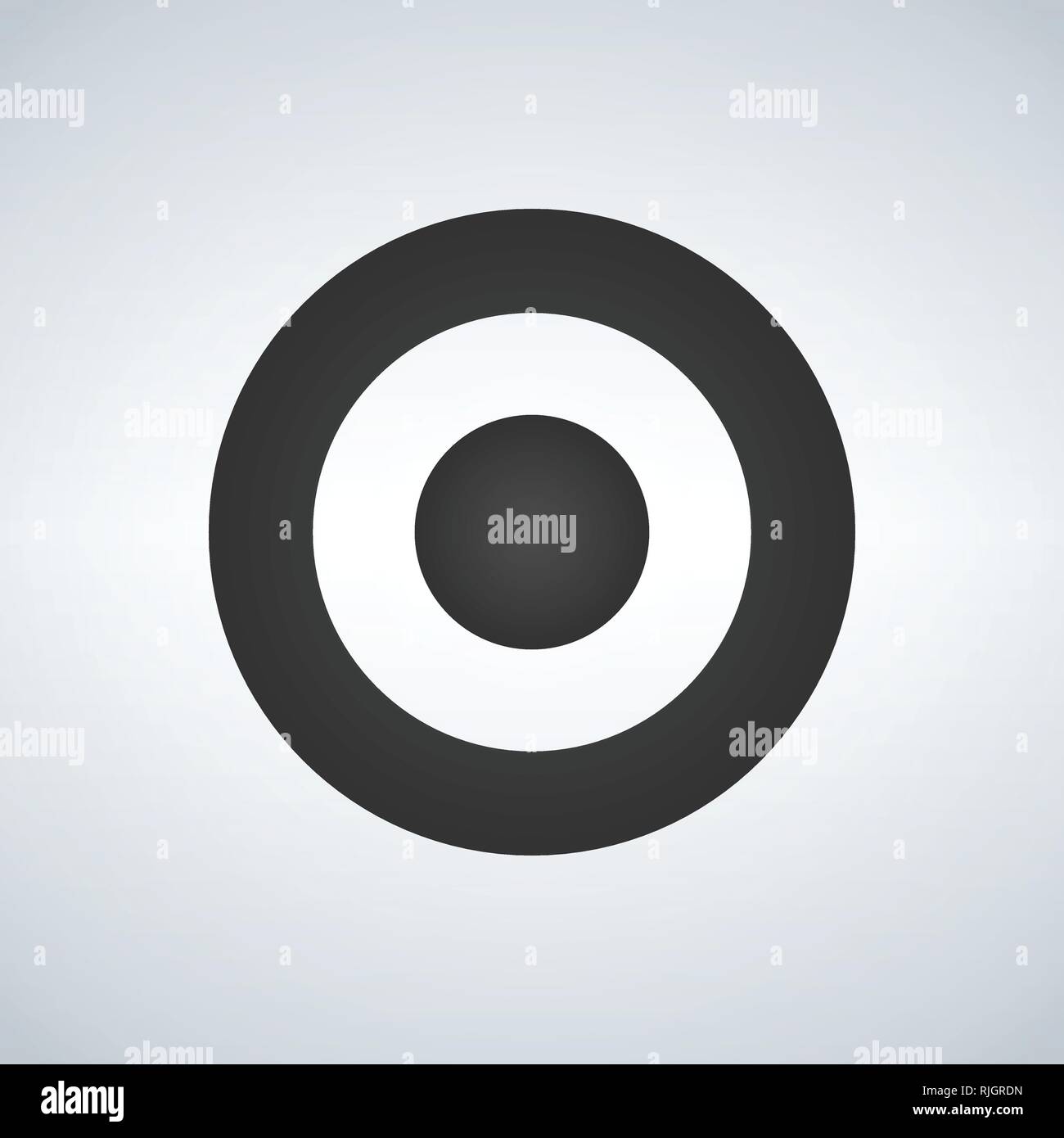 Target aim icon, circle target symbol, vector illustration isolated on ...