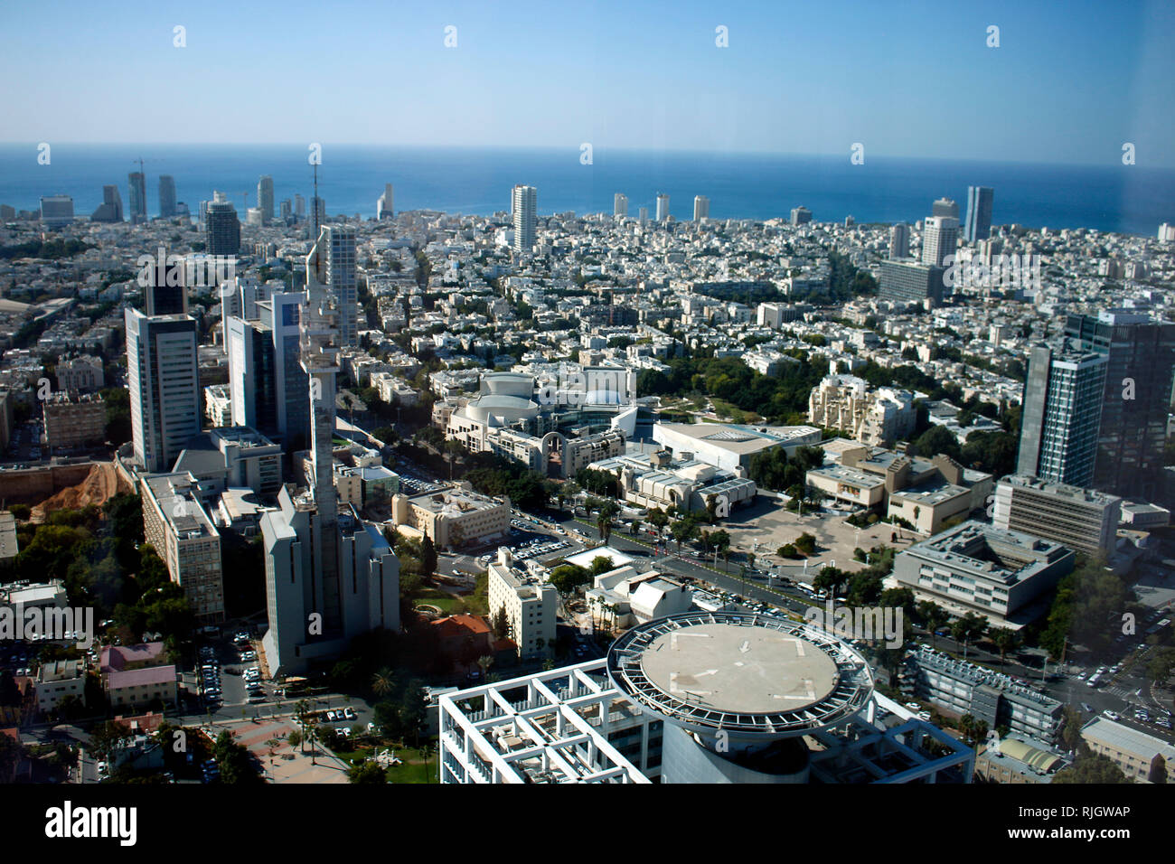 Luftbild: Skyline von Tel Aviv, Israel/ aerial image: skyline of Tel ...