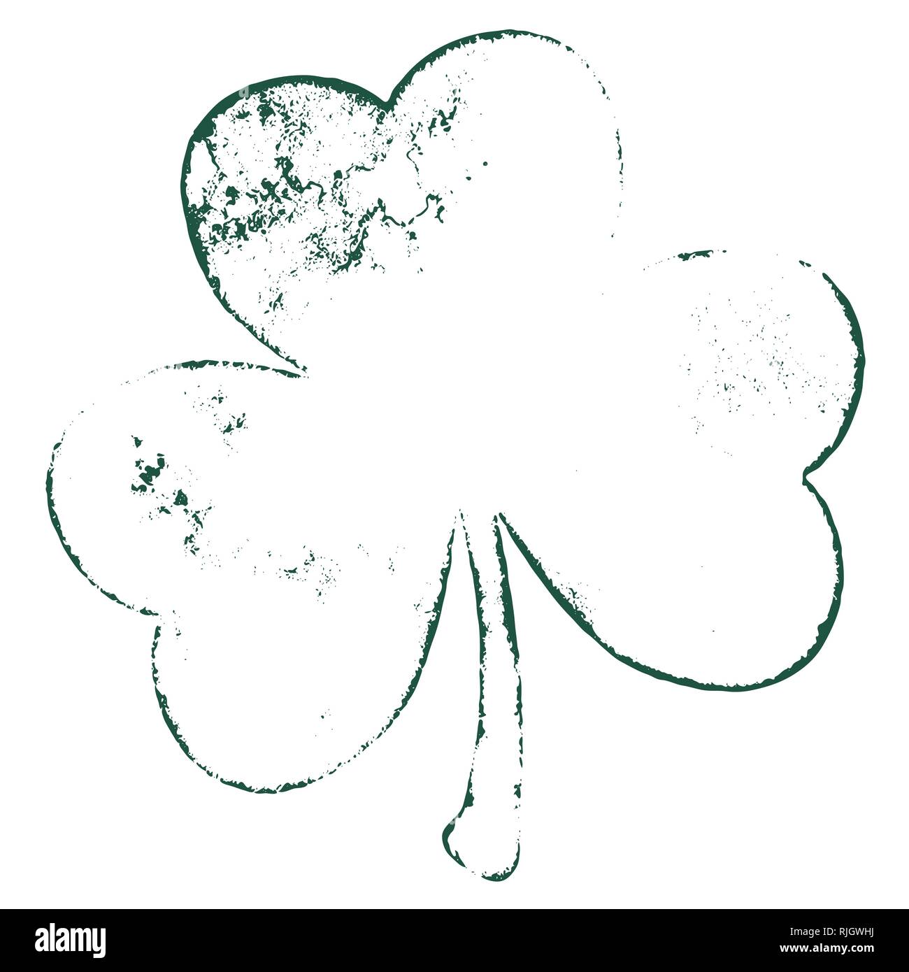 Grunge Clover Leaf Stock Vector Image & Art - Alamy