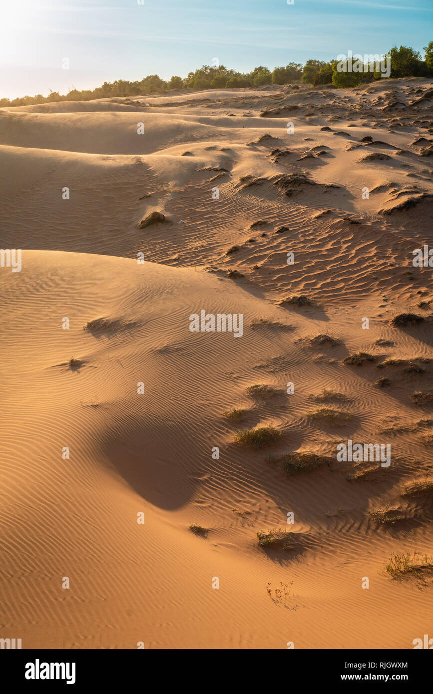 The red sand dunes in Mui ne, Vietnam is popular travel destination ...