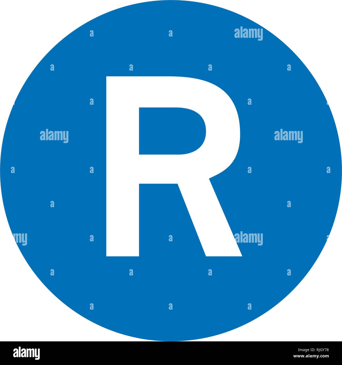 Registered Trademark symbol. Vector illustration Isolated on white ...