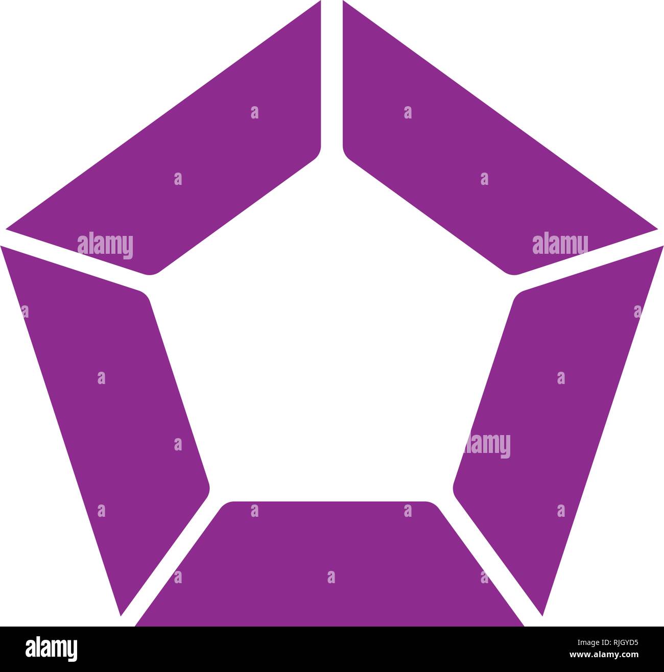 Vector circle pentagon element for infographic. Template for cycling ...
