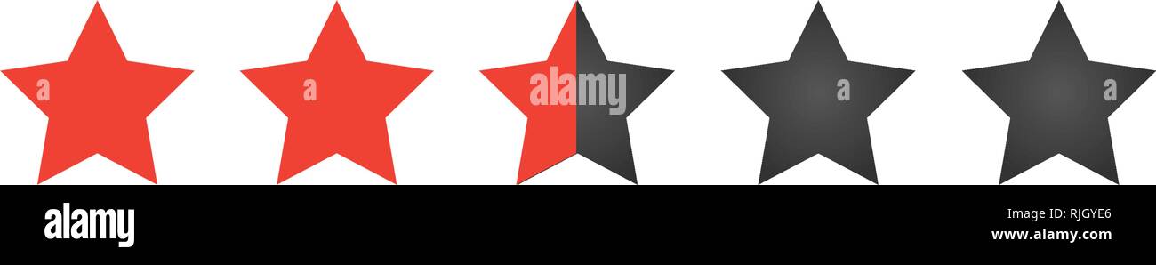 Five star rating for web or app. Buttons for sites. Feedback concept ...