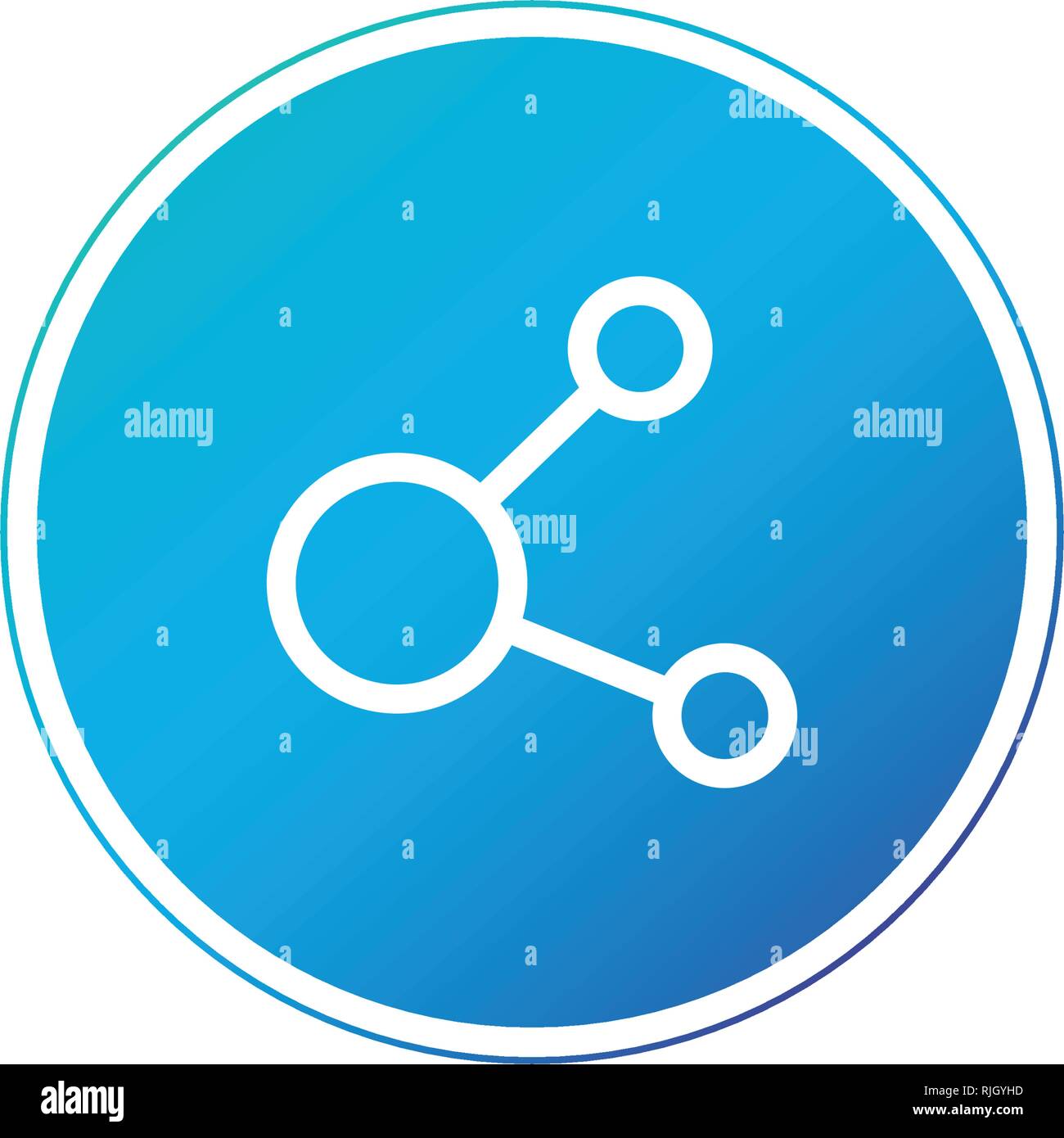 Share Simple Icon in circle. Vector Illustration isolated on white ...
