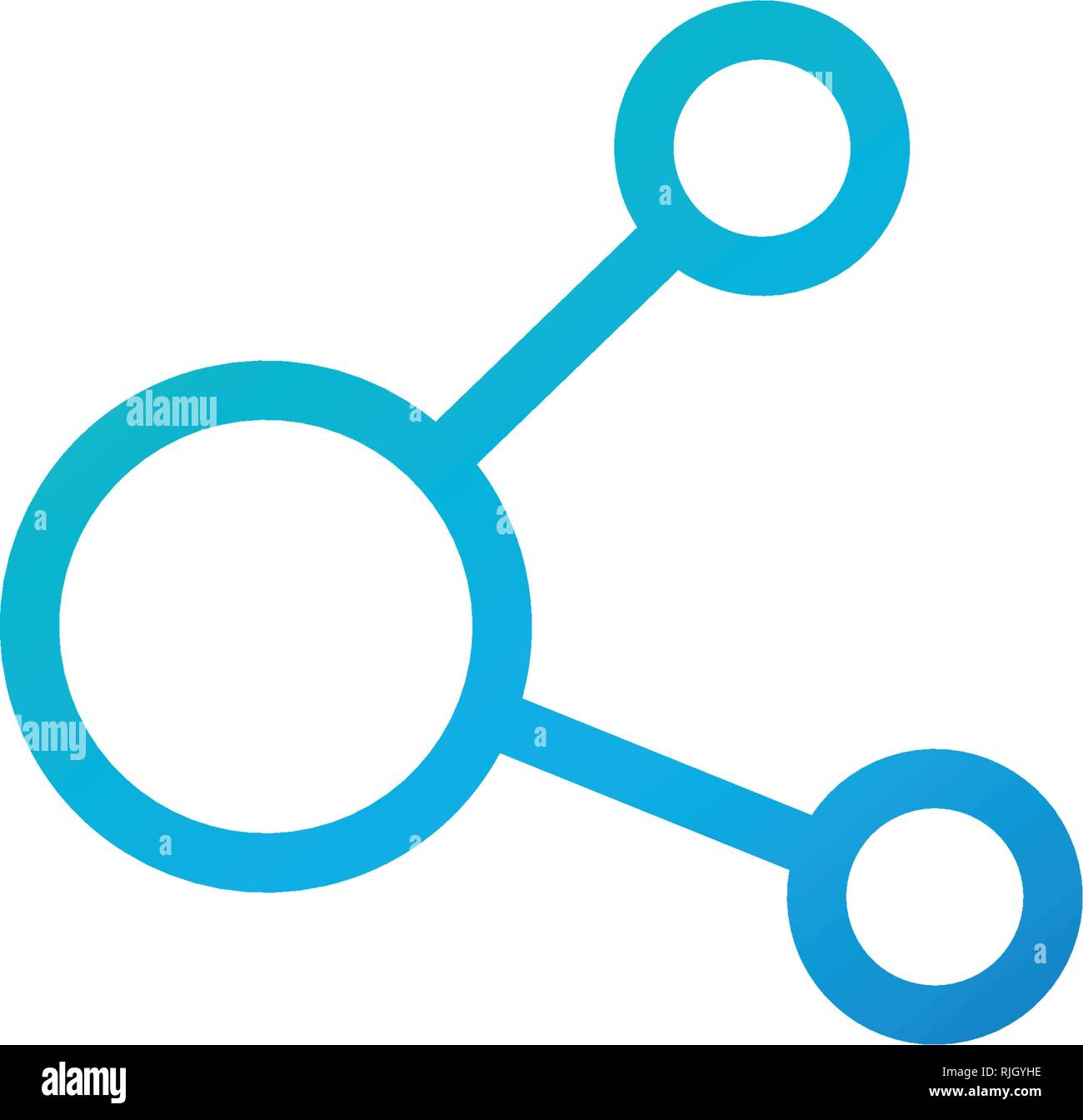 Share Simple Icon in circle. Vector Illustration isolated on white ...