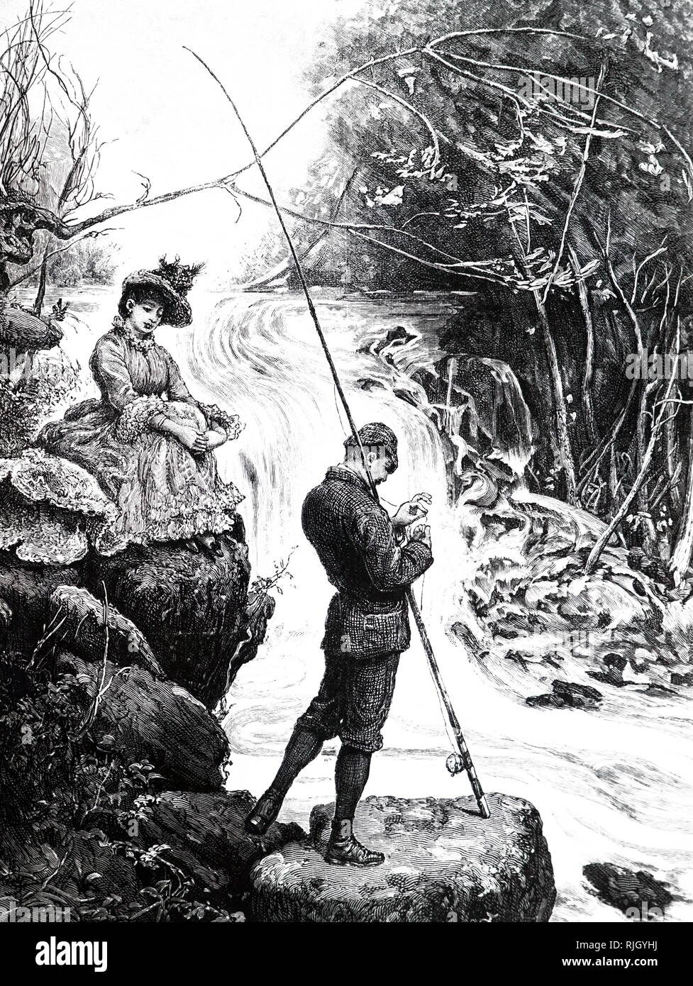 Victorian fishing hi-res stock photography and images - Alamy