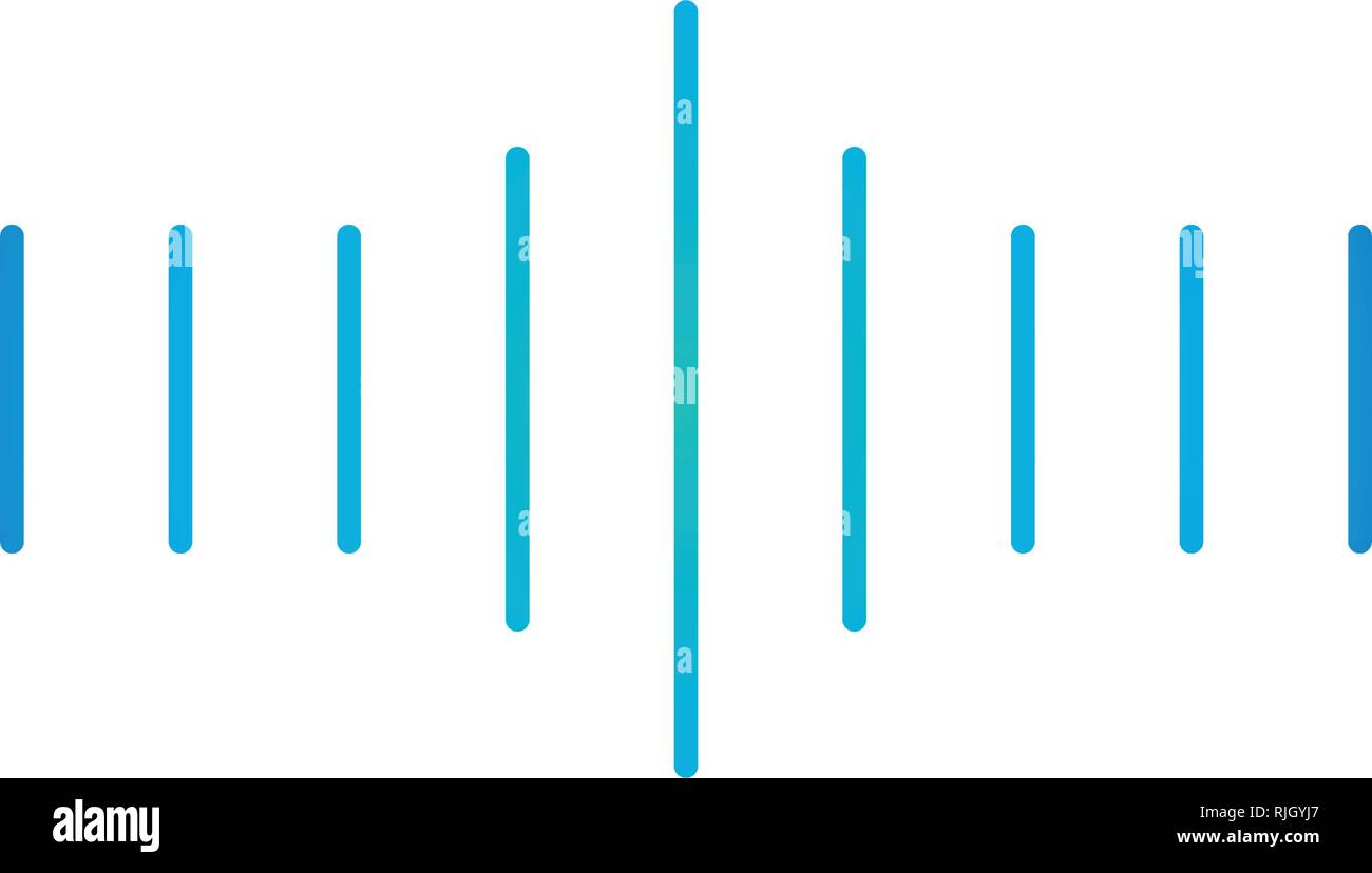 Linear sound or voice floating media wave, soundwave icon. Minimalistic ...
