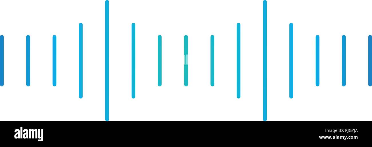 Linear sound or voice floating media wave, soundwave icon. Minimalistic ...
