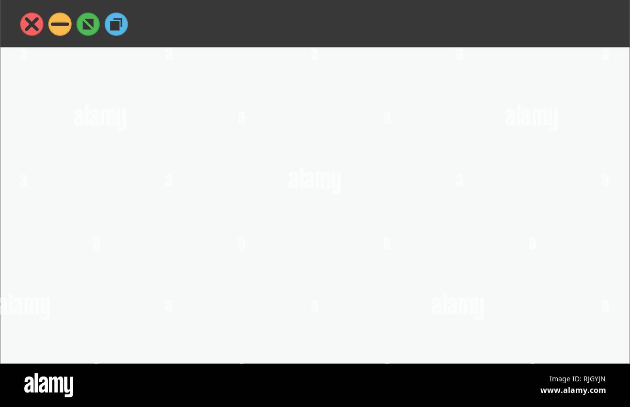 System window. Sign of Dialog Window. Vector illustration isolated on white background Stock ...