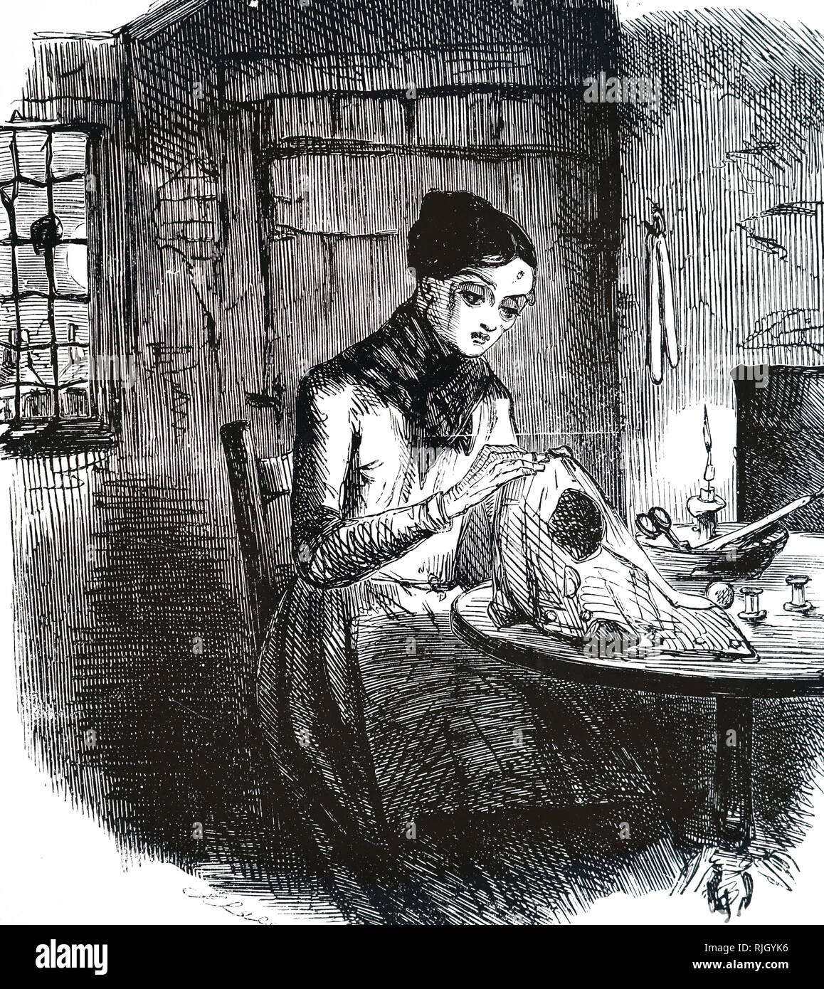 19th century poverty woman england hi-res stock photography and images ...