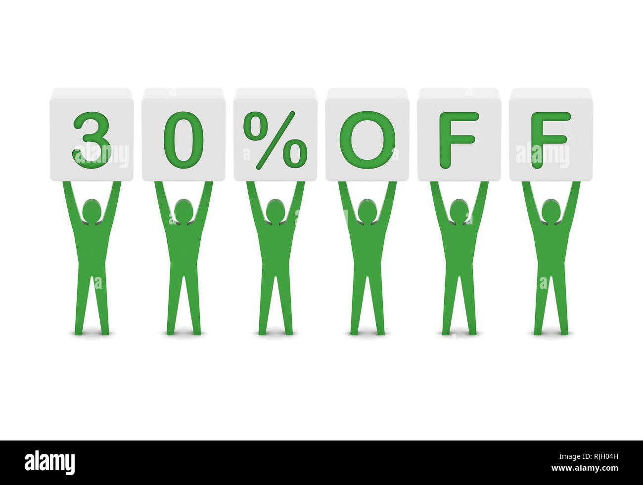 Discount. 30 percent off. Concept 3D illustration Stock Photo - Alamy