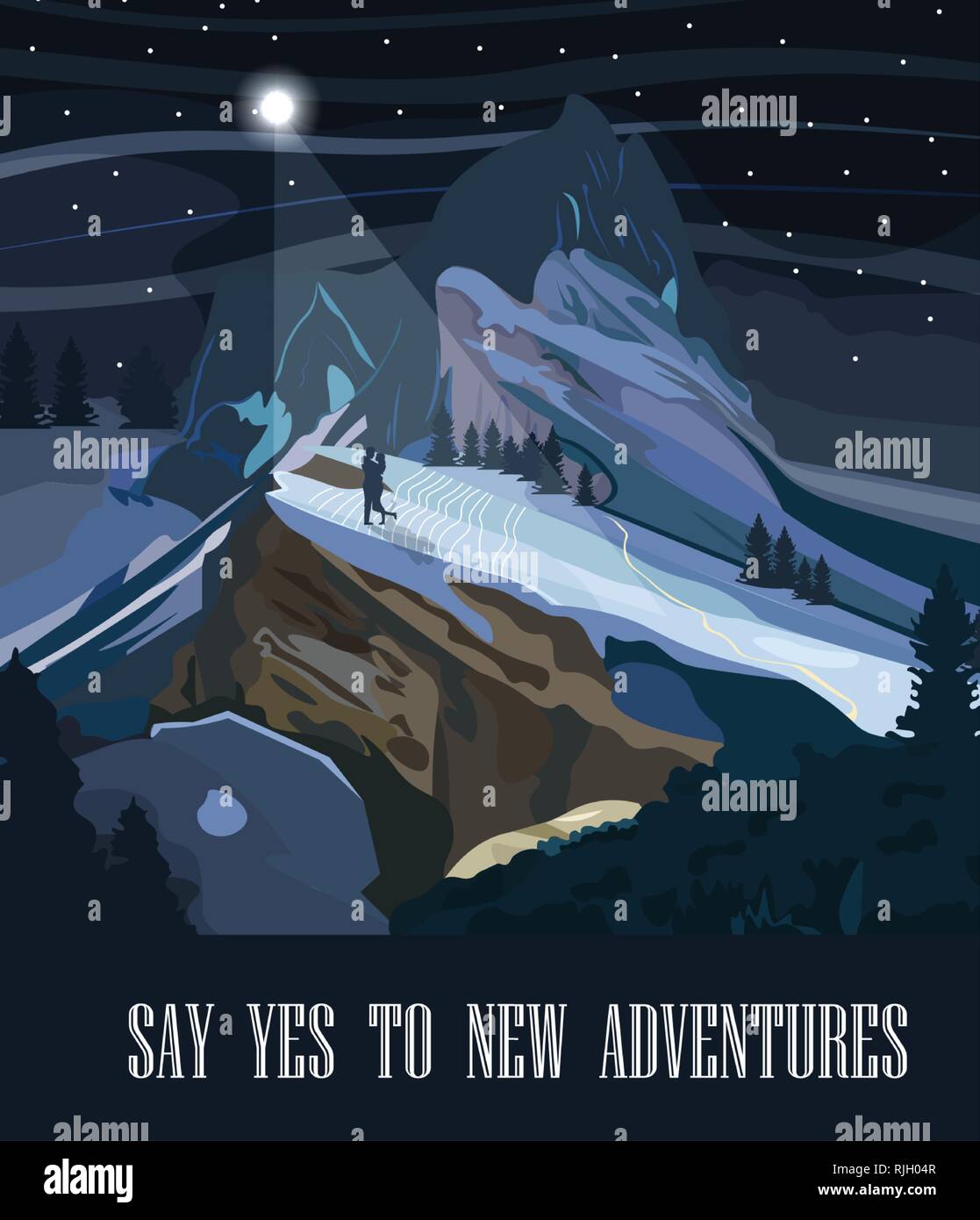 Stargazing vector vectors Stock Vector Images - Alamy