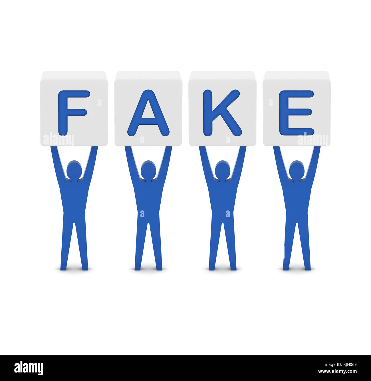 Men holding word fake hi-res stock photography and images - Alamy