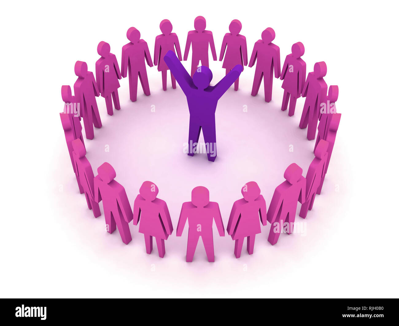 3d business team white success leader pink hi-res stock photography and ...