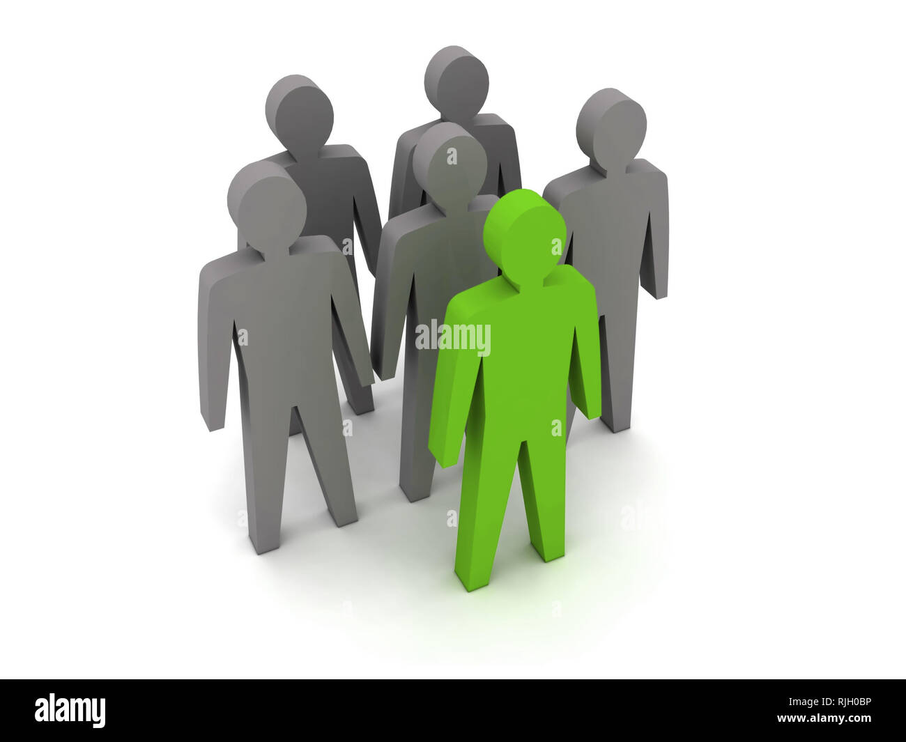 Team leader. Company boss. Teamwork. Concept 3D illustration Stock ...