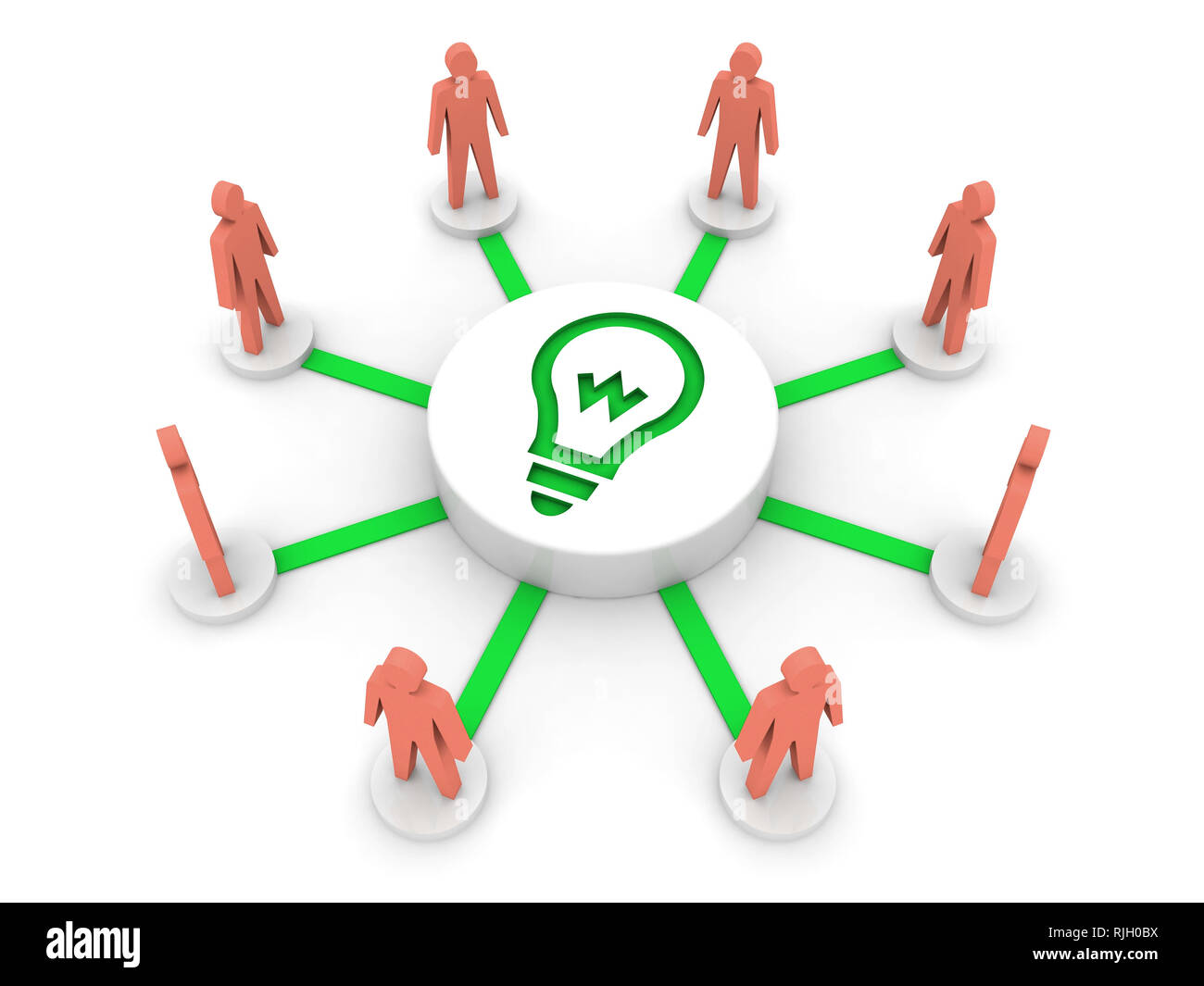 Team idea. Concept 3D illustration Stock Photo - Alamy
