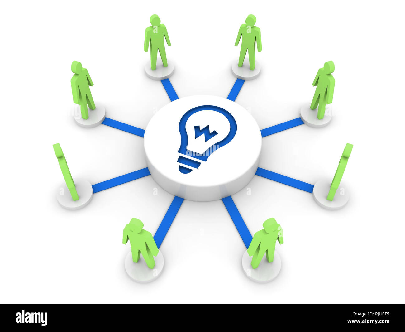 Team idea. Concept 3D illustration Stock Photo - Alamy