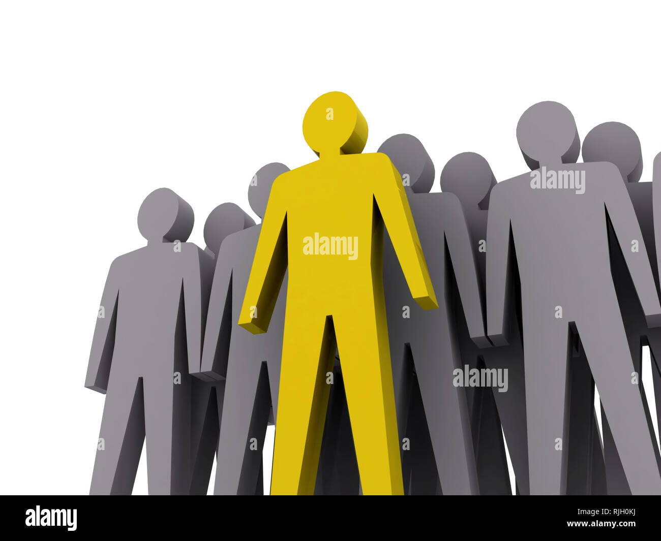 Team leader. Company boss. Teamwork. Concept 3D illustration Stock ...