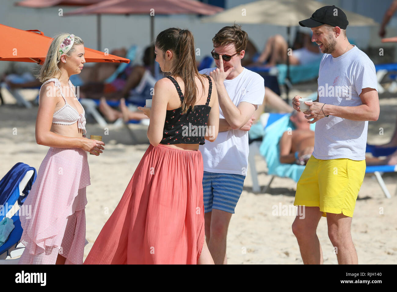 Georgia 'Toff' Toffolo seen on the beach outside her Barbados Hotel ...
