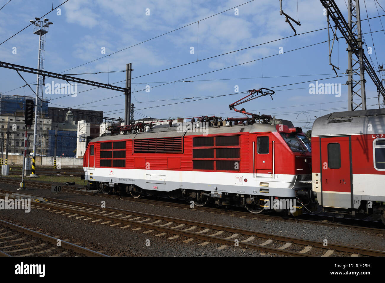 class 350;electric locomotive;ZSR;prague main;czech republic Stock ...