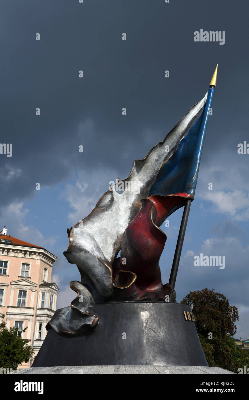 world war II memorial;klarov square;prague;czech republic Stock Photo ...