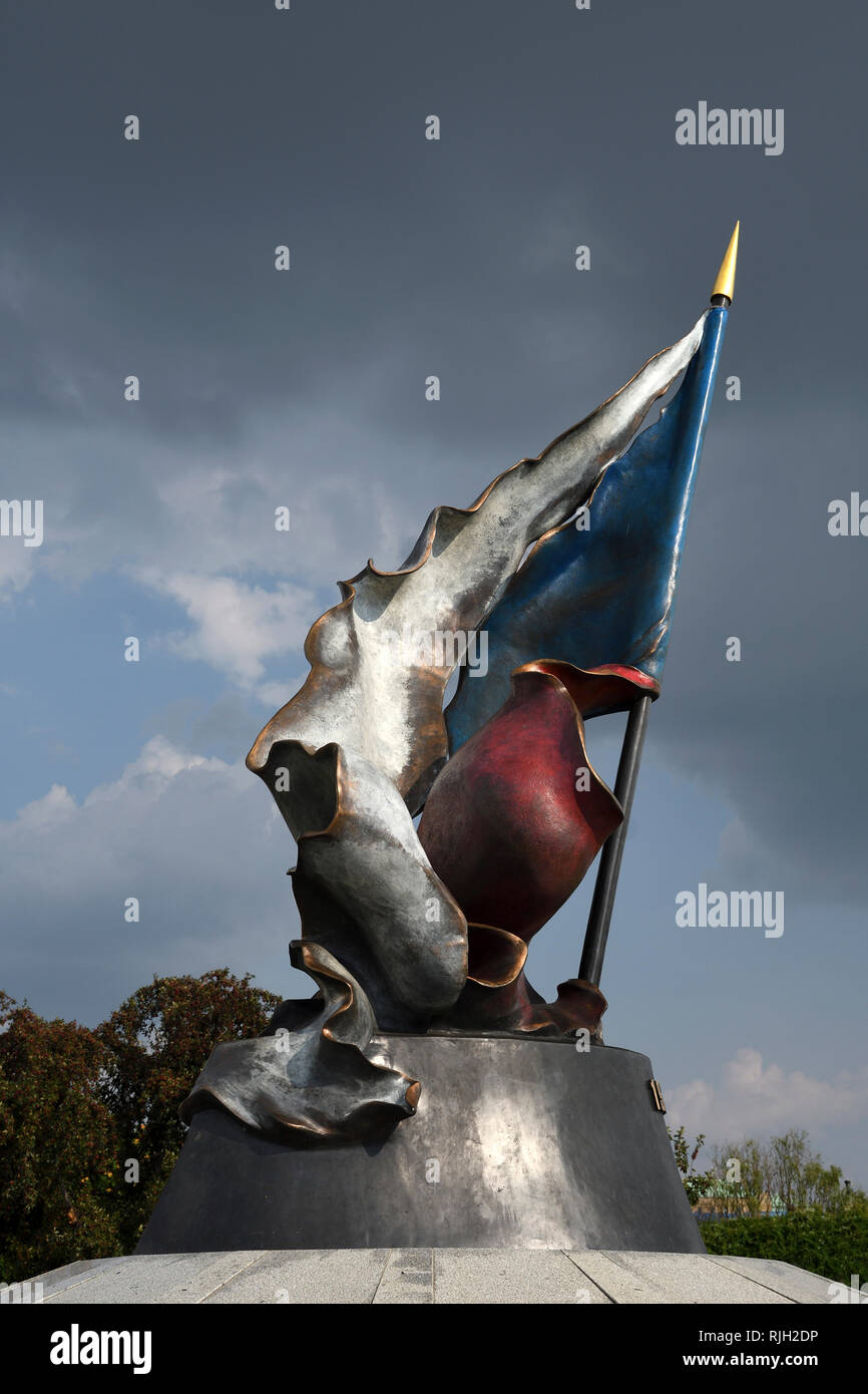 world war II memorial;klarov square;prague;czech republic Stock Photo ...