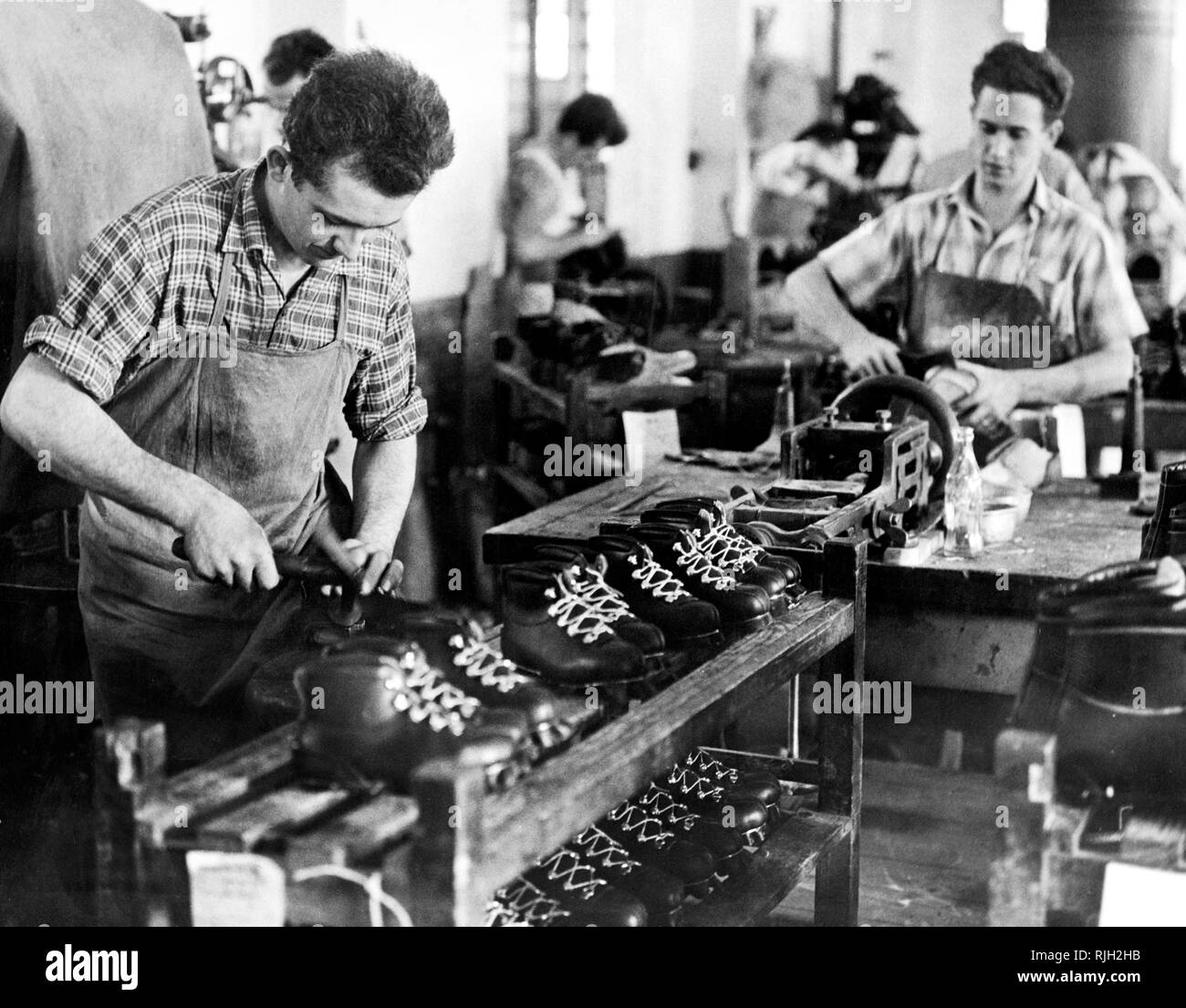 ski boot factory, italy 1956 Stock Photo - Alamy