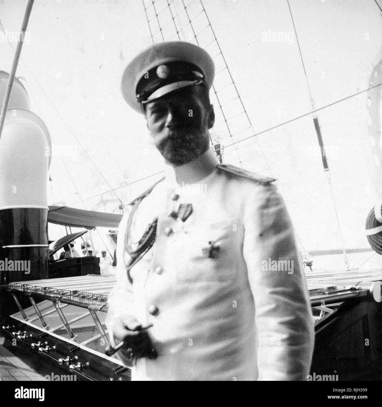 Nicholas ii 1868 1918 tsar of russia from 1894 Black and White Stock ...
