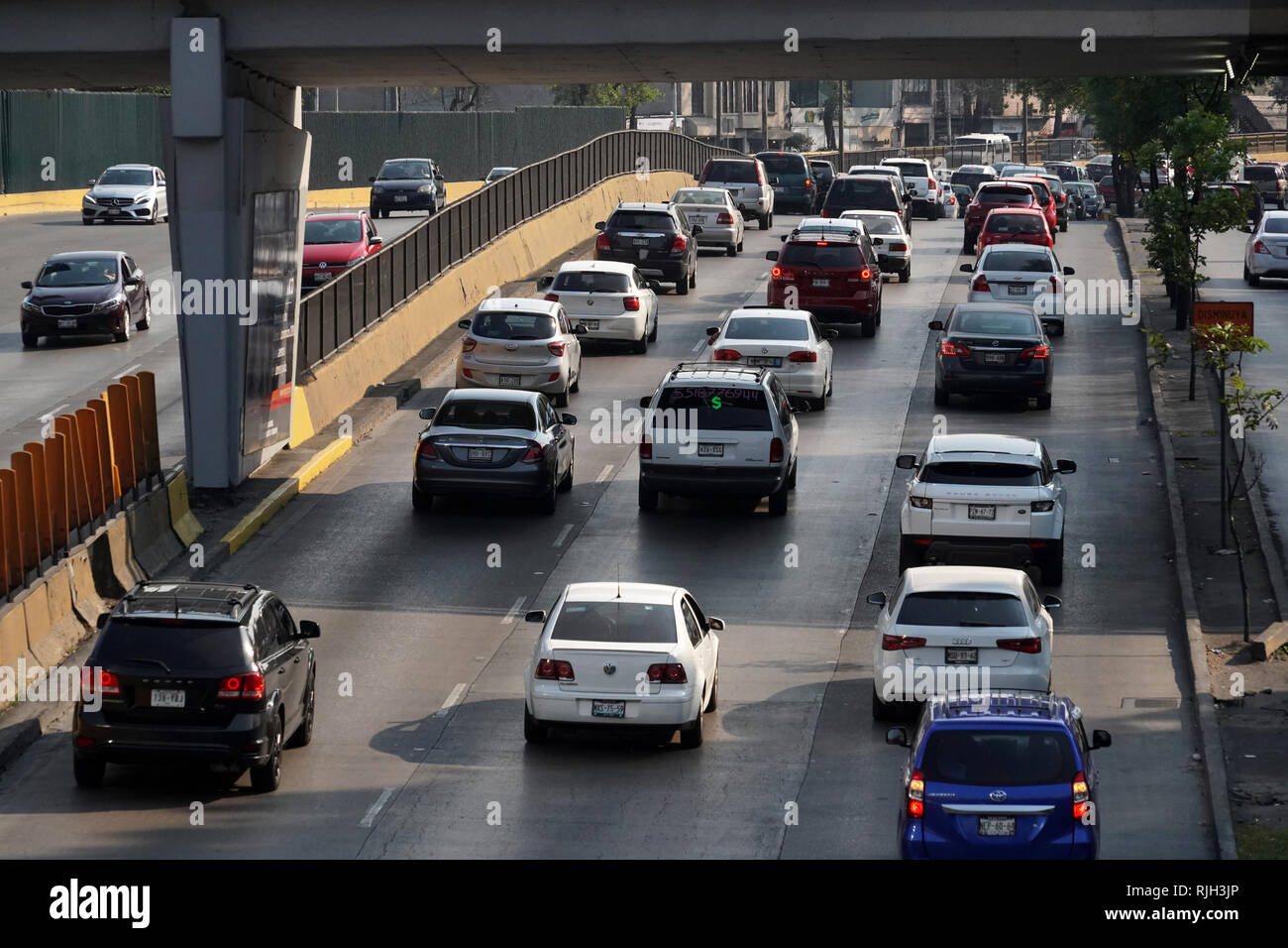 MEXICO CITY, MEXICO - FEBRUARY 3 2019 - Mexican metropolis with more ...
