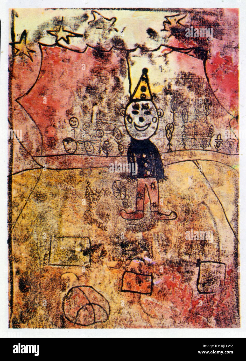 painting of a clown, by Julio Alvarez, for the 1975, international ...