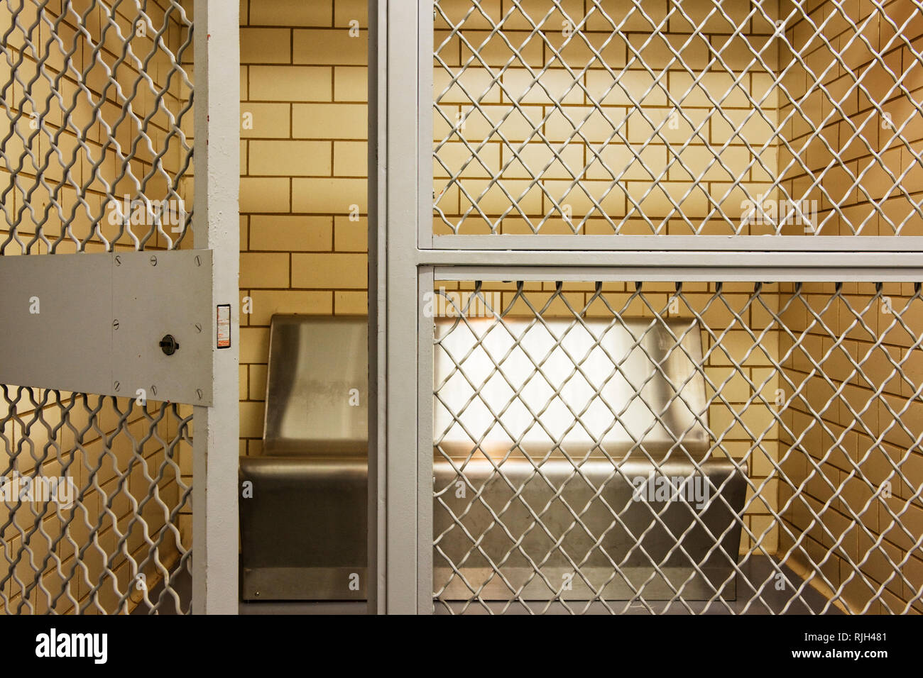 Empty Jail Holding Cell Stock Photo - Alamy
