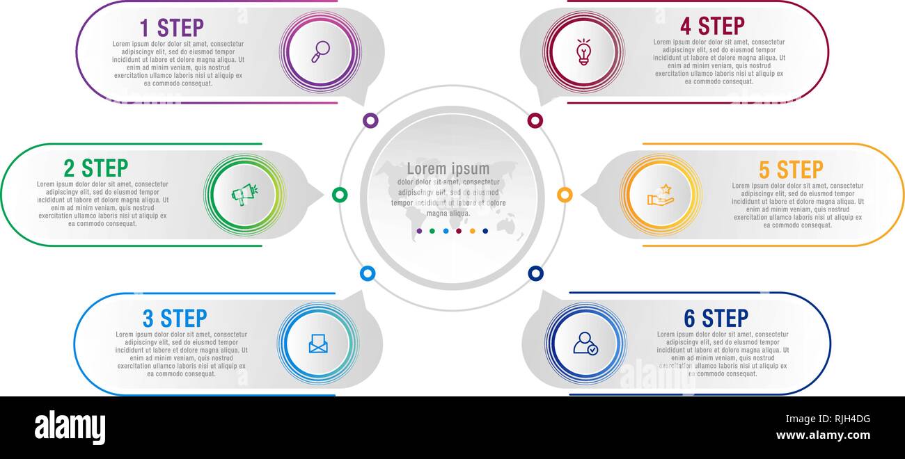 Modern vector illustration data visualization. Infographic circles ...