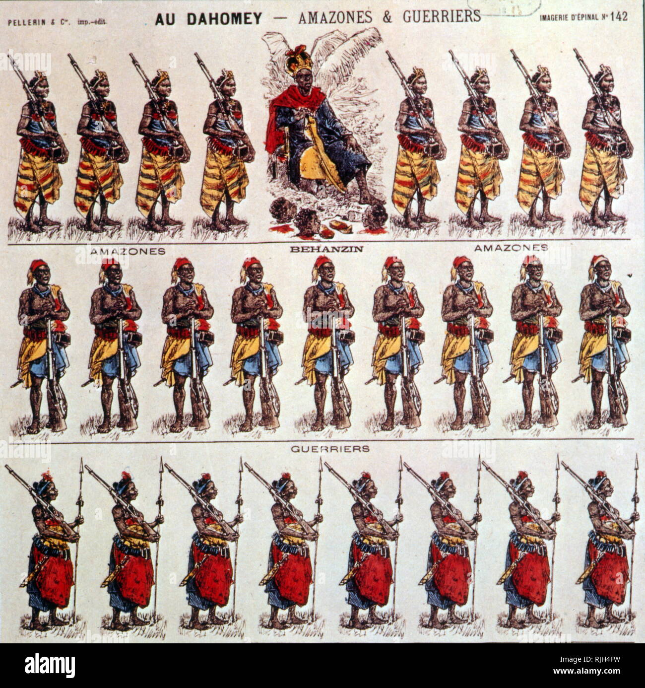 Amazons and warriors of Dahomey (Benin); a series of 'Epinal images ...