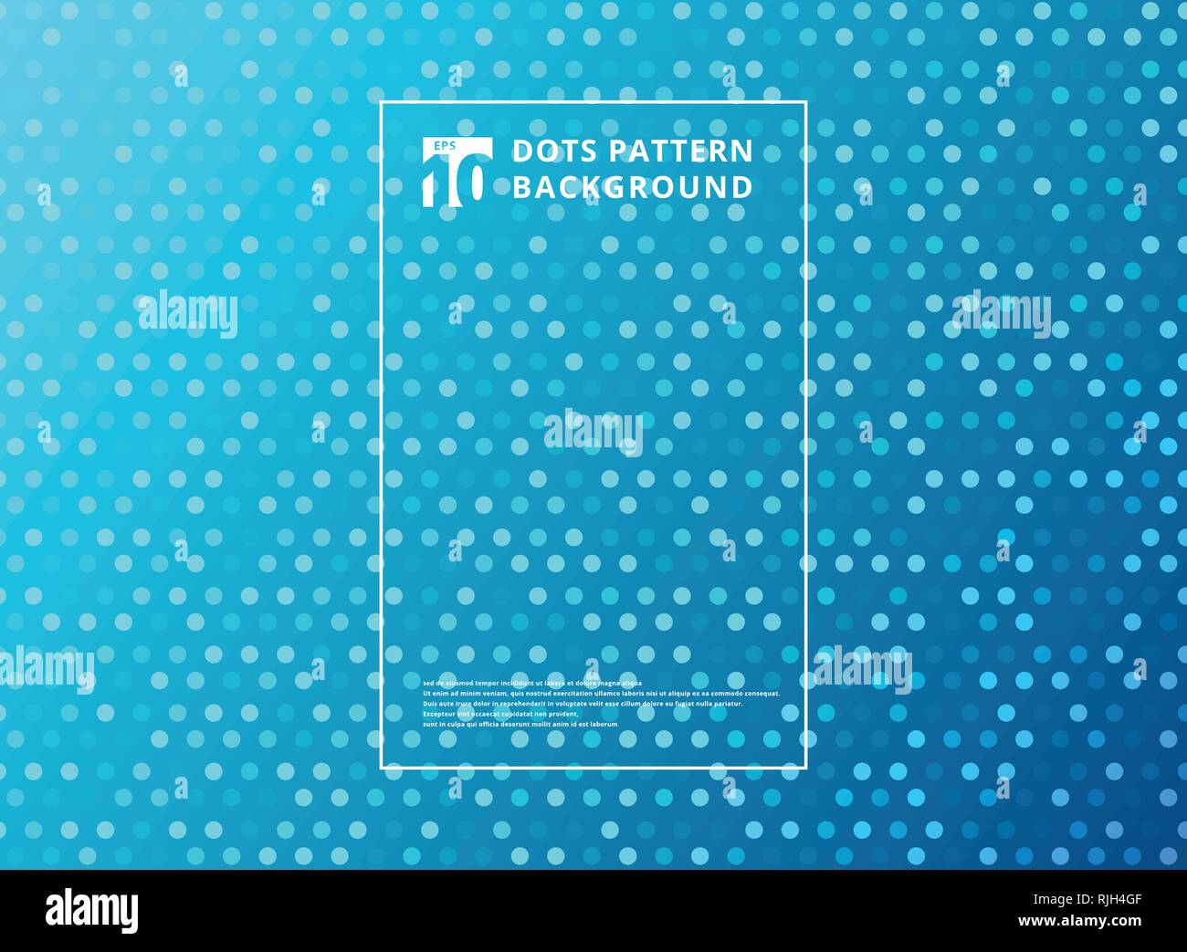 Abstract technology dots pattern on blue background. Vector ...